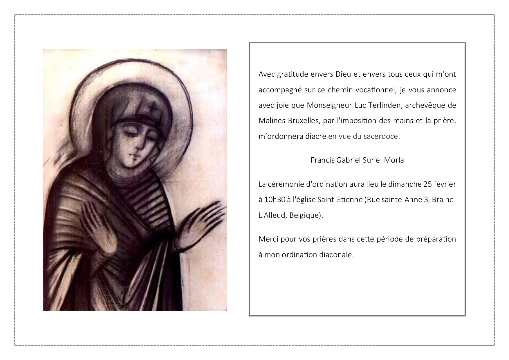 Ordination diaconale de Francis Gabriel Suriel Morla – Grand Séminaire ...